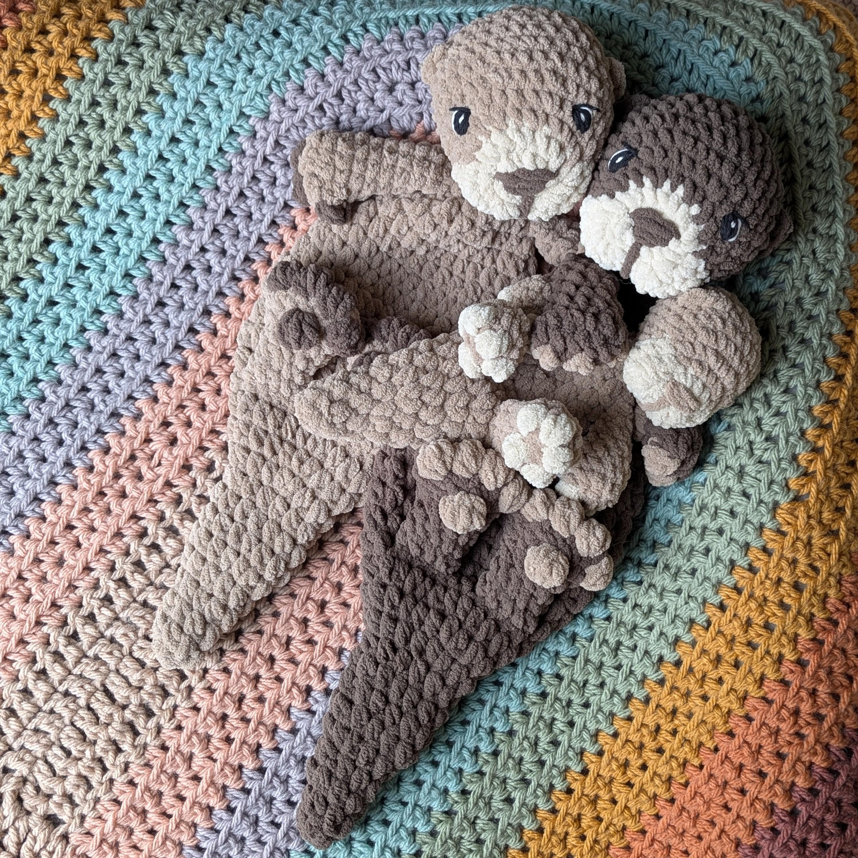 MADE TO ORDER, Handmade Crochet Otter Snuggler, Stuffed Animal, Baby ...