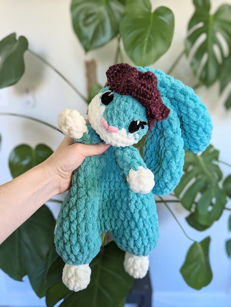 Ready to Ship, Handmade Crochet Bonnie the Bunny Snuggler, Plush ...