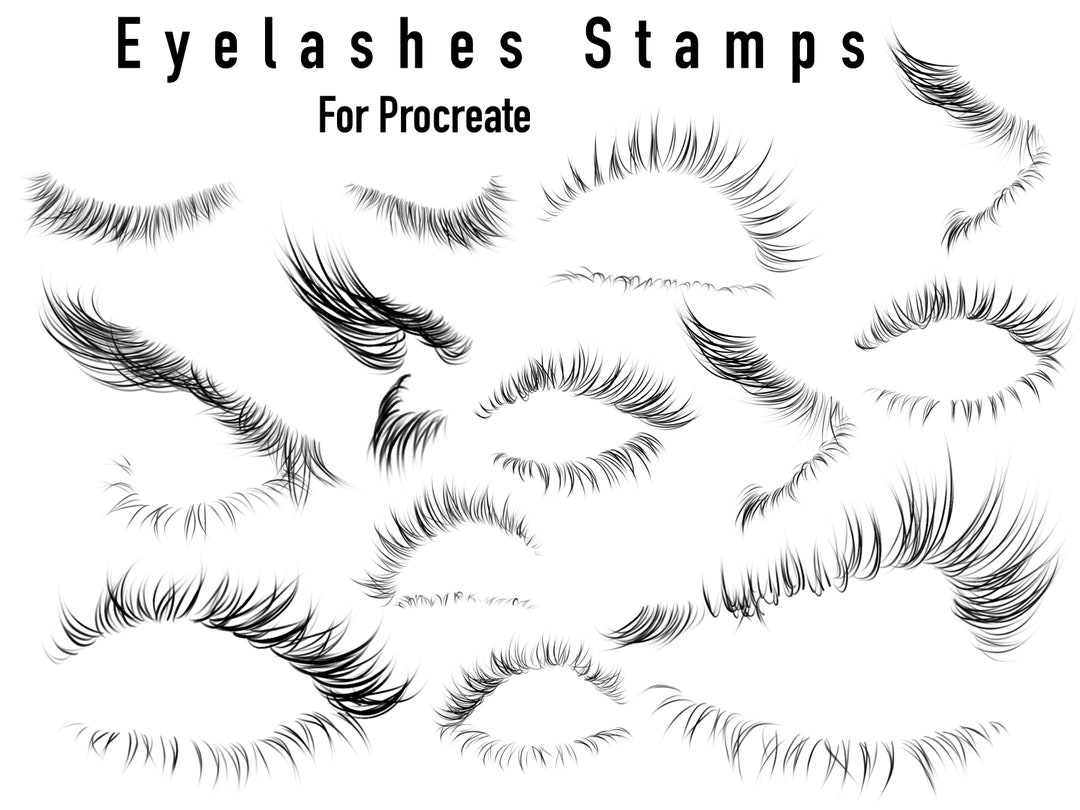 Eyelashes Stamps for Procreate App - Etsy