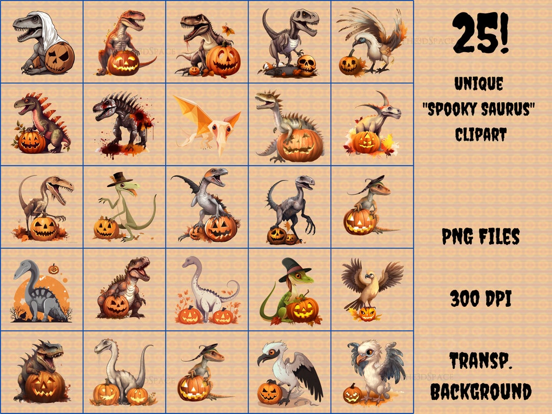 Spookysaurus PNG Clipart. Dinosaur Halloween PNG Bundle, Spookysaurus ...