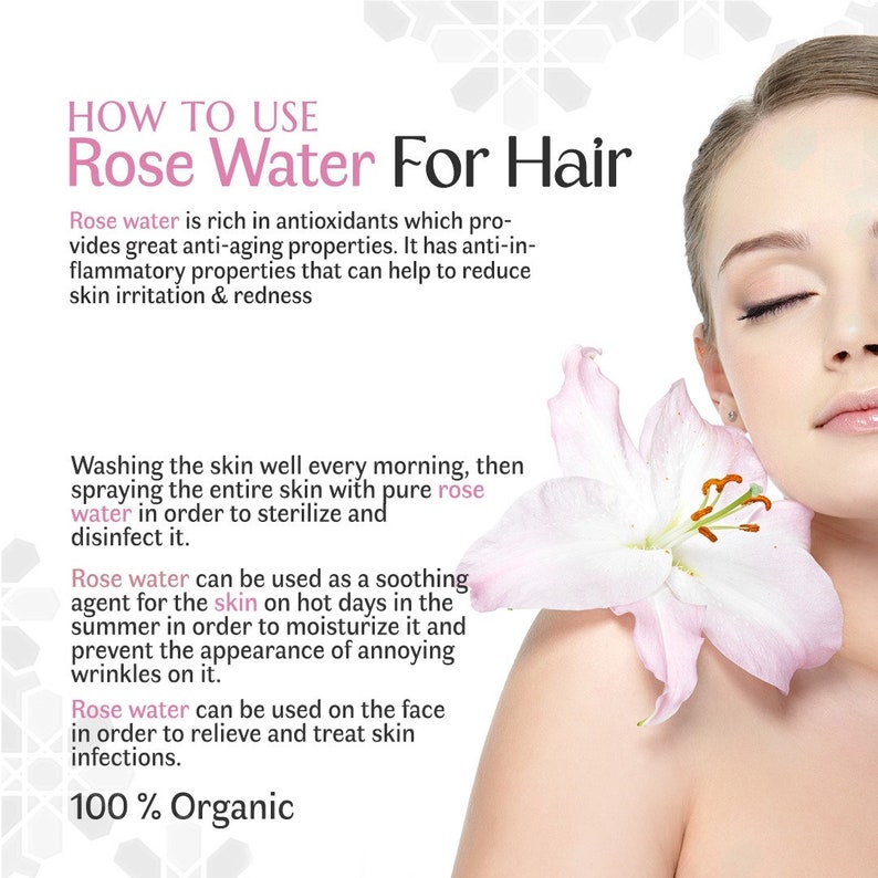 Moroccan Pure Rose Water - 100% Natural - Jardin De Roses - Floral ...