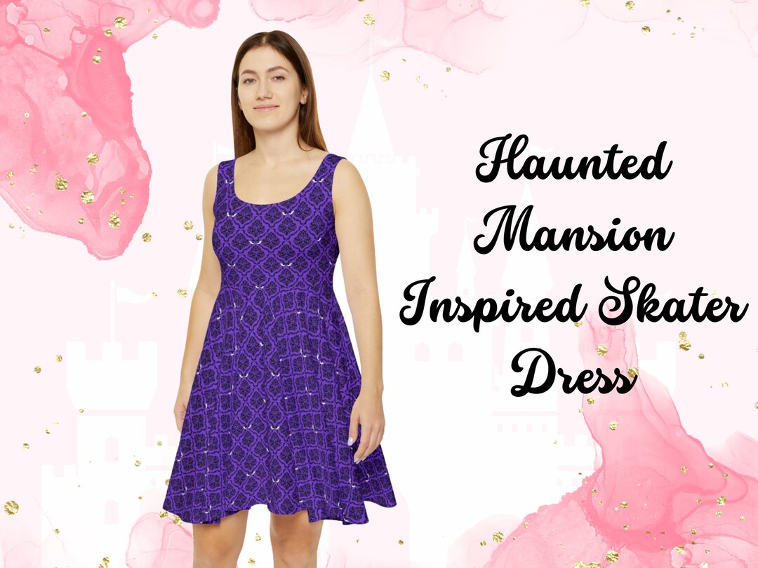 Haunted Mansion Inspired Damask Pattern Womens Skater Dress - Etsy