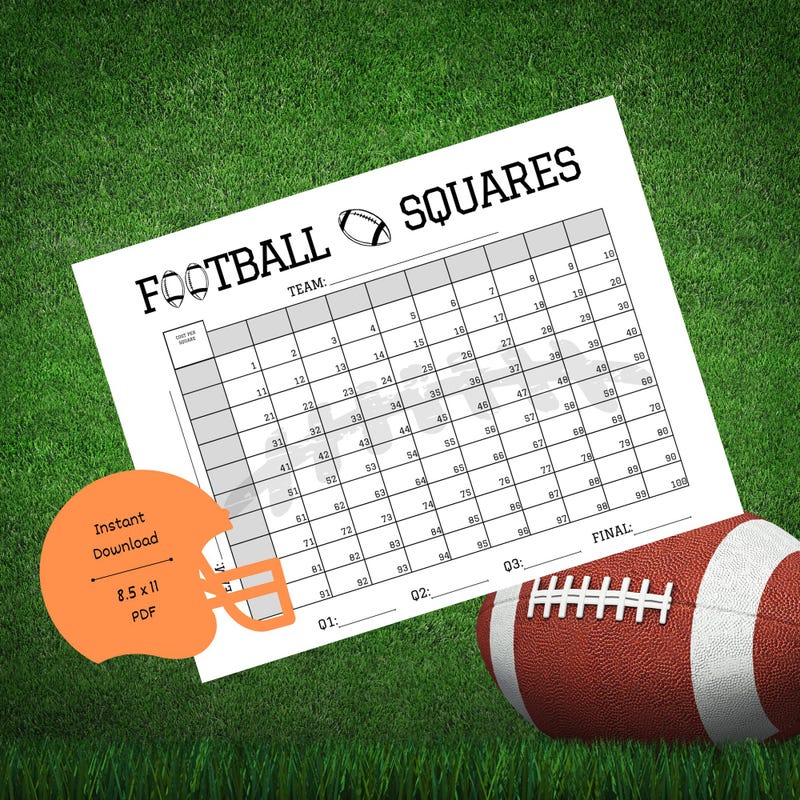 100 Square Raffle Board - Etsy Australia