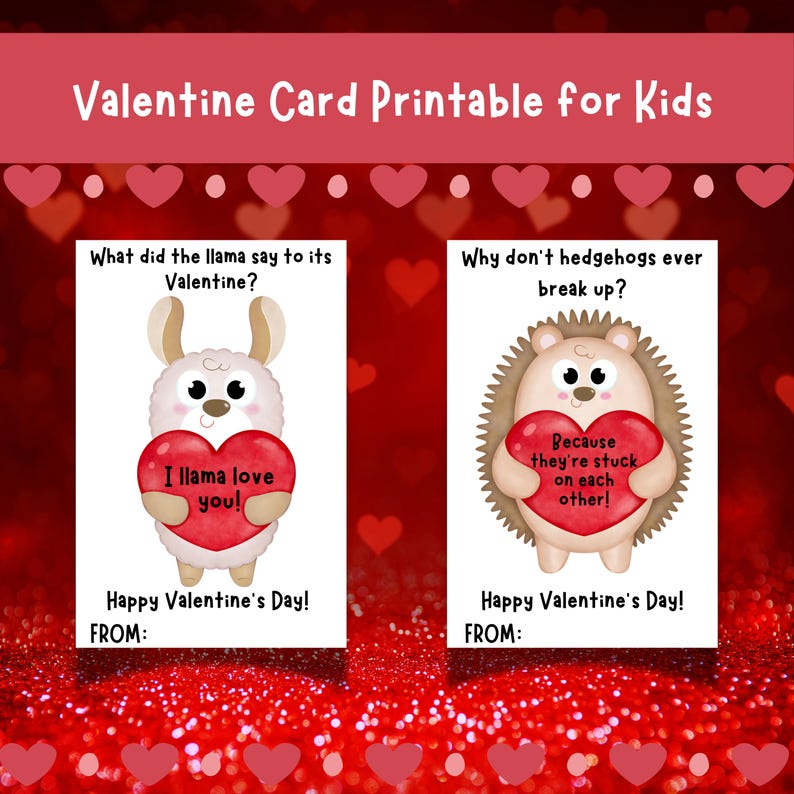 Valentine Card Printable Cards for Kids Valentine Jokes Valentine Cards ...
