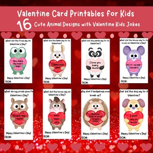 Valentine Card Printable Cards for Kids Valentine Jokes Valentine Cards ...