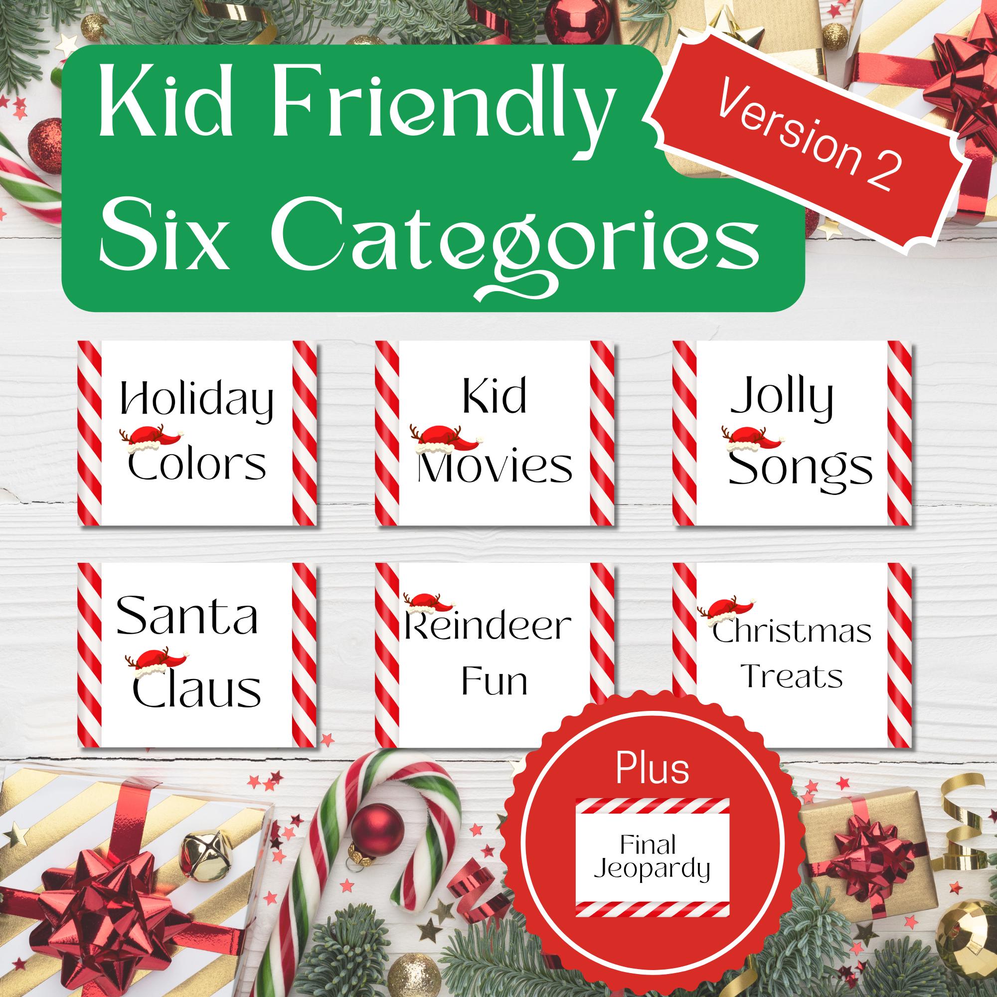 Christmas Jeopardy Game: Family and Kids Holiday Trivia With Two ...
