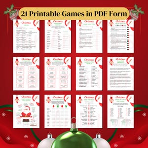 Printable Christmas Game Bundle: 33 Family Party Activities (PDF) - Etsy