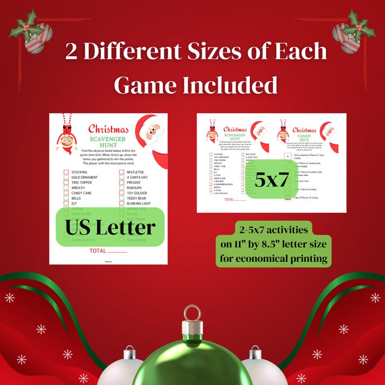 Printable Christmas Game Bundle: 33 Family Party Activities (PDF) - Etsy