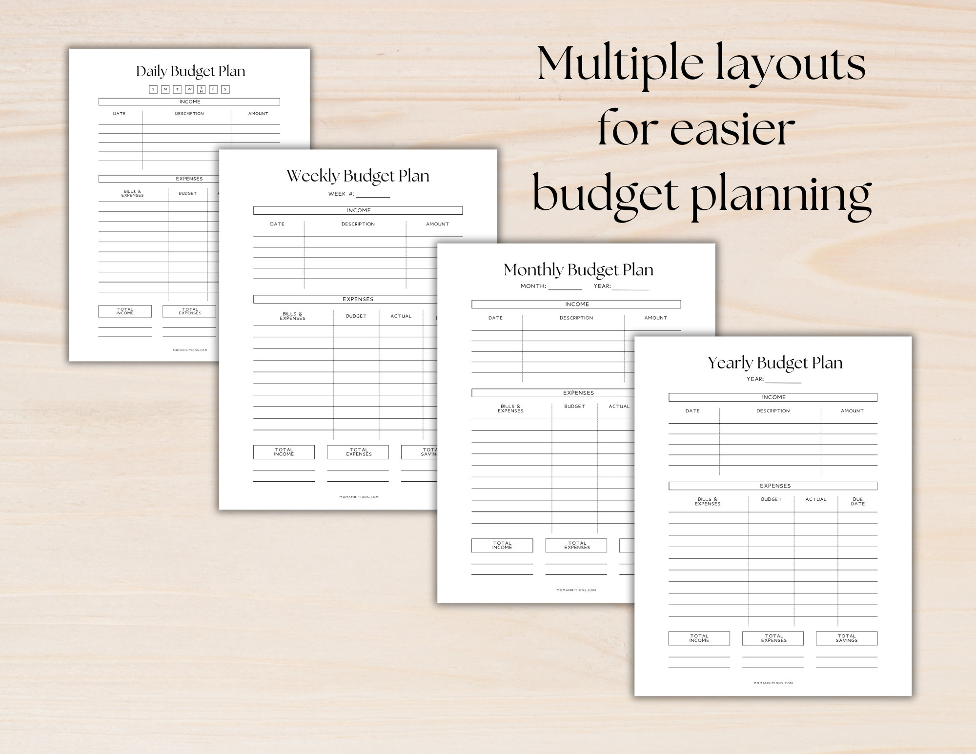 Printable Budget Planner | Daily Planner | Monthly Planner | Yearly ...