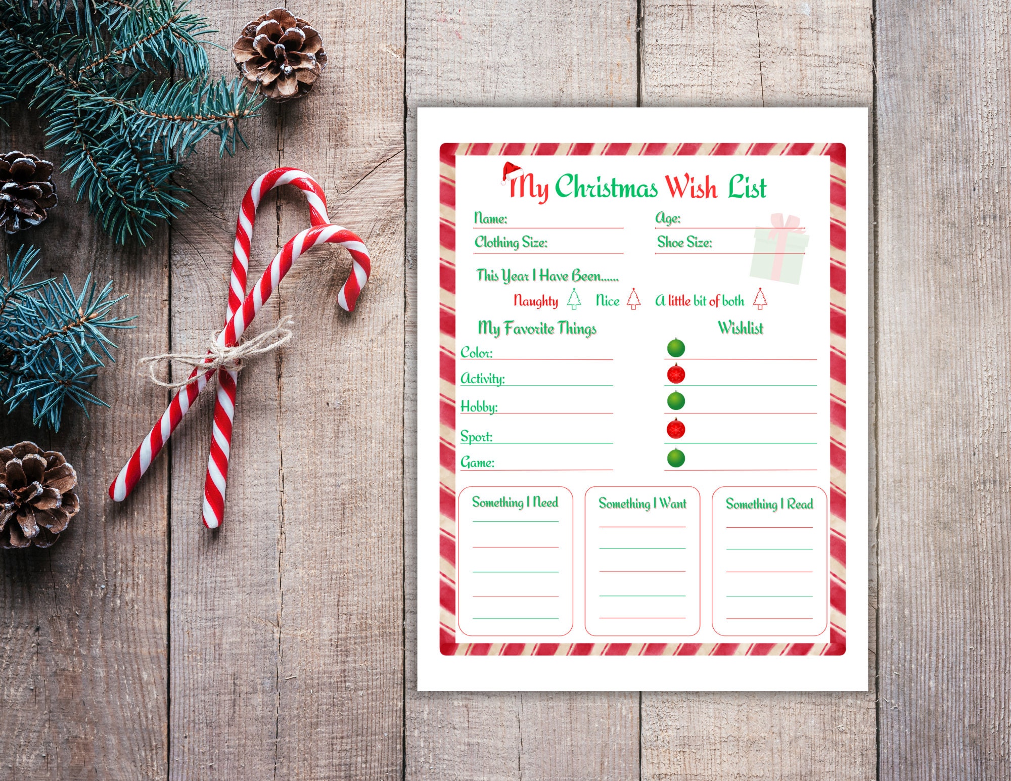Kids Christmas List, Christmas Wish List, Holiday List, Children's X ...