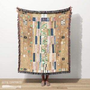 Gustav Klimt Print Abstract Jacquard Woven Tapestry Throw Wall Hanging ...