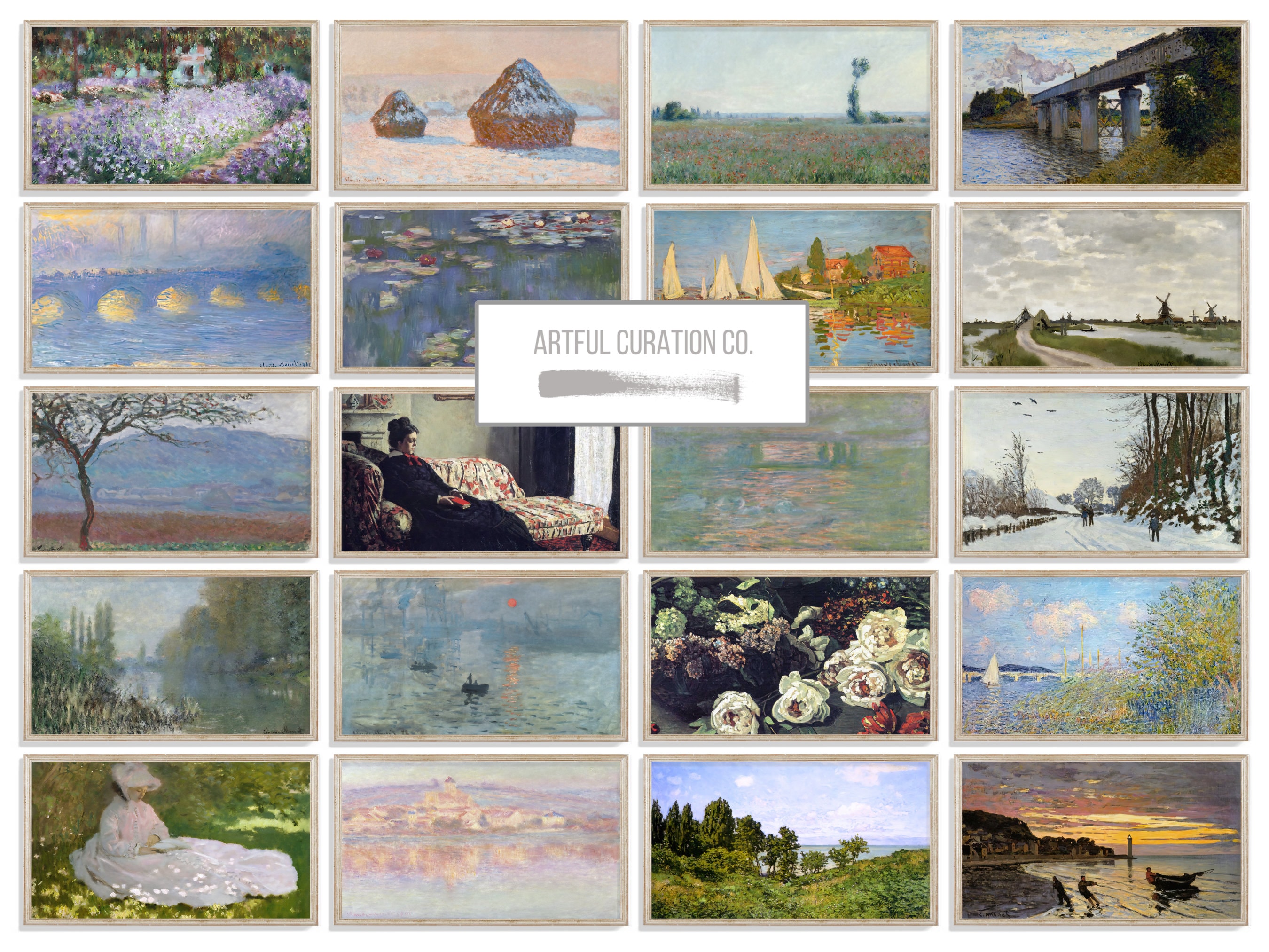 Frame Tv Monet Art Bundle for Samsung Tv Vintage Painting Collection ...