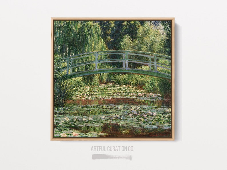 Claude Monet Print Water Lily Pond on Canvas | Large Wall Art Monet ...