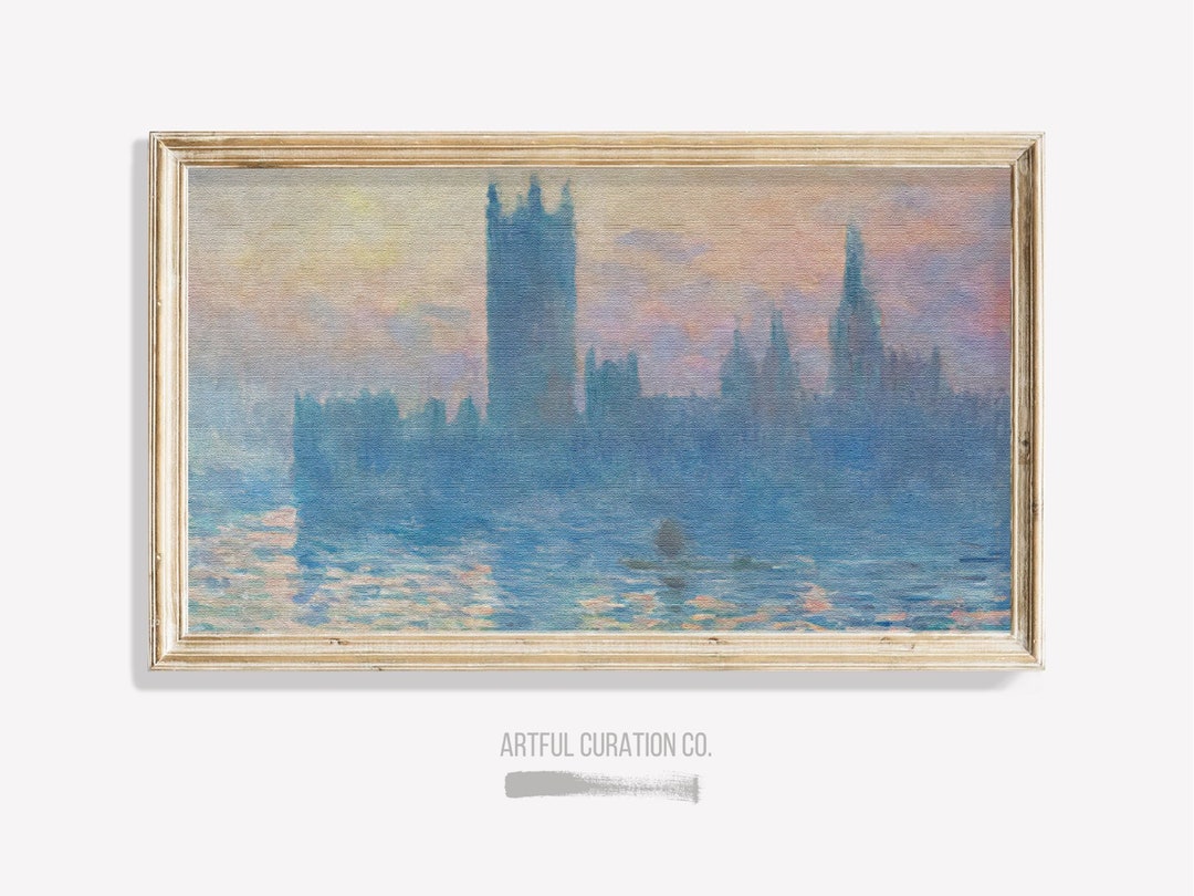 Monet Frame Tv Vintage Cathedral Painting for Samsung | Frame Tv Monet ...