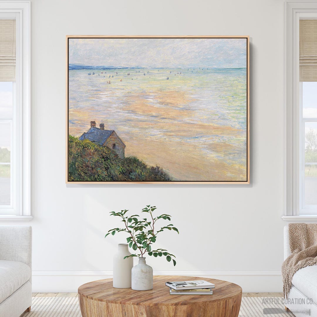 Claude Monet Coastal Wall Art Print on Canvas Large Wall Art Framed ...