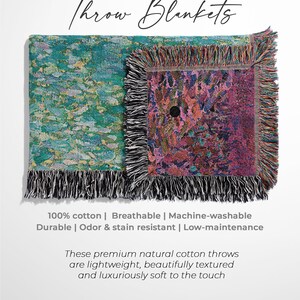 Gustav Klimt Flower Garden Jacquard Woven Tapestry Blanket Wall Hanging ...