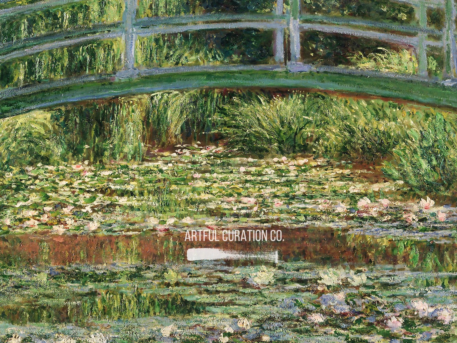 Claude Monet Print Water Lily Pond on Canvas | Large Wall Art Monet ...