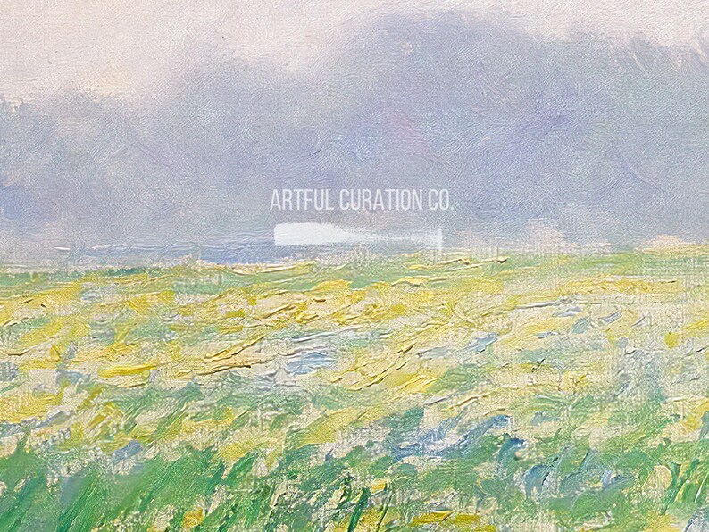 Claude Monet Landscape Print on Canvas | Wildflower Field Landscape ...