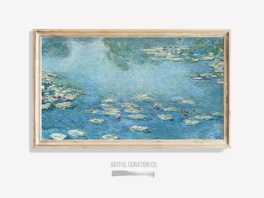 Monet Frame Tv Vintage Waterlilies Painting for Samsung | Frame Tv ...