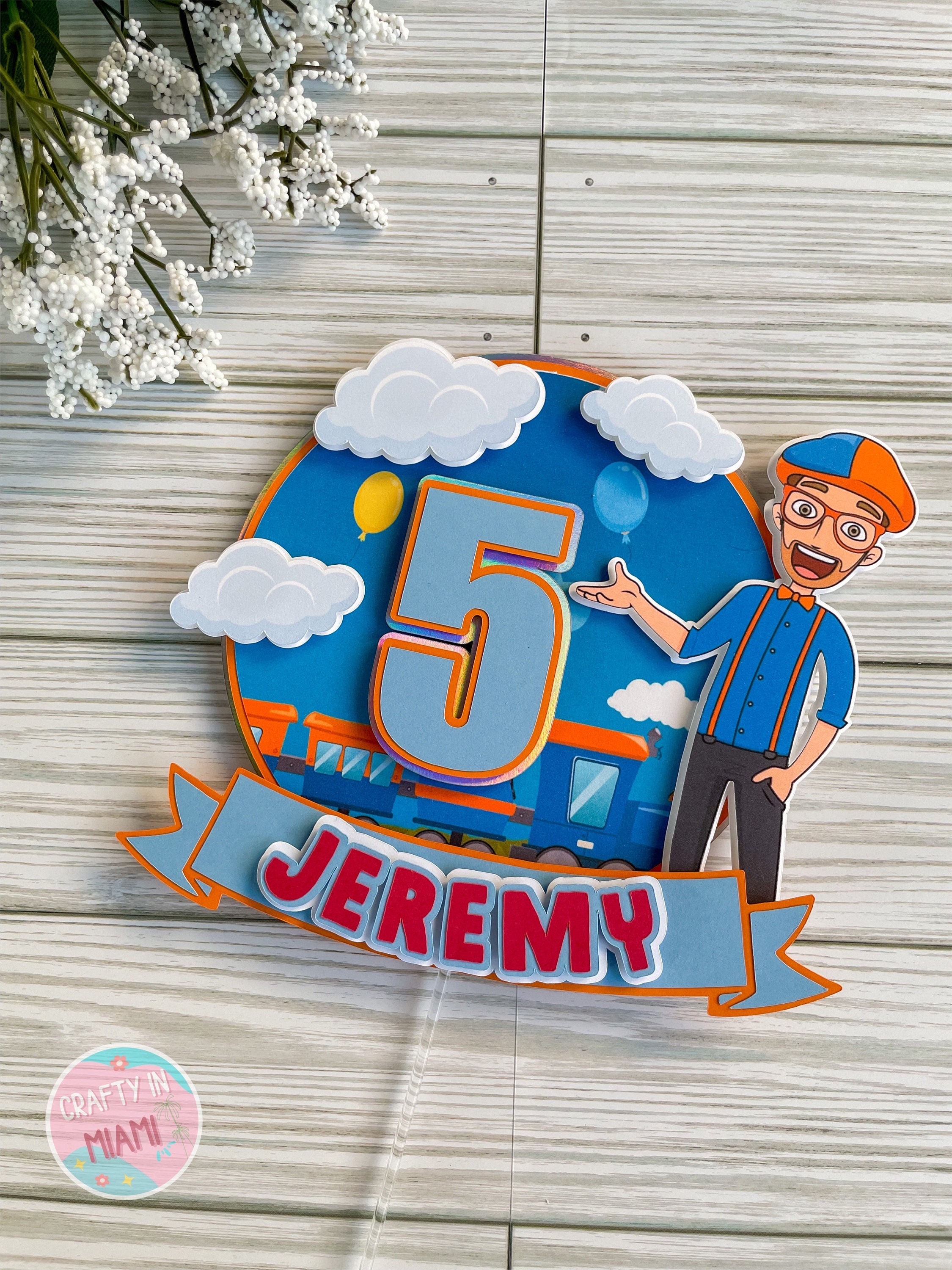 Blippi Cake Topper. Blippi Birthday Cake Topper. Blippi 3D - Etsy Israel