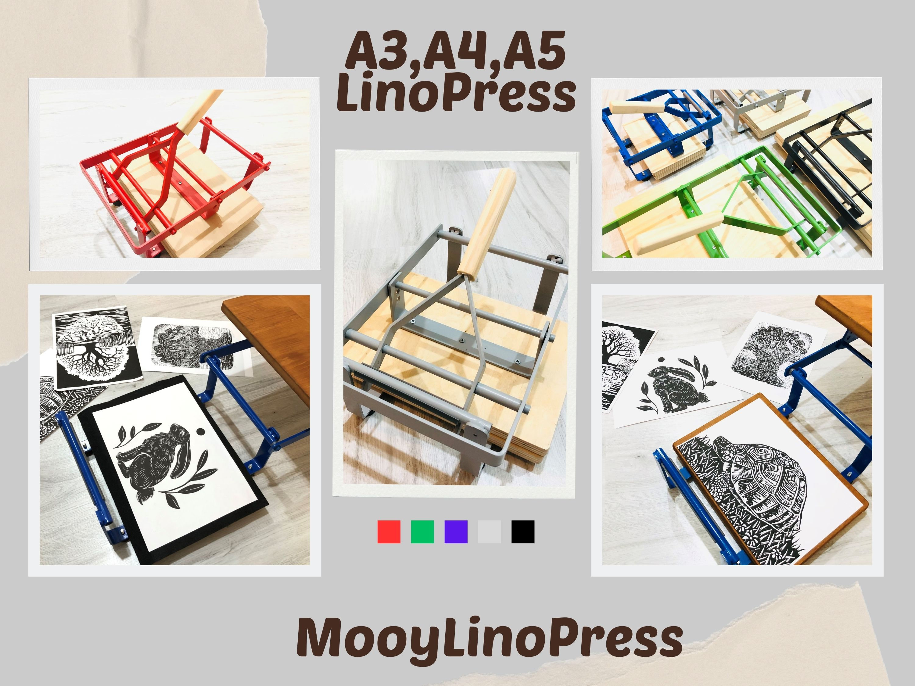 A3,A4 and A5 Lever Press, Block Printing Press Lino Press Machine,press ...