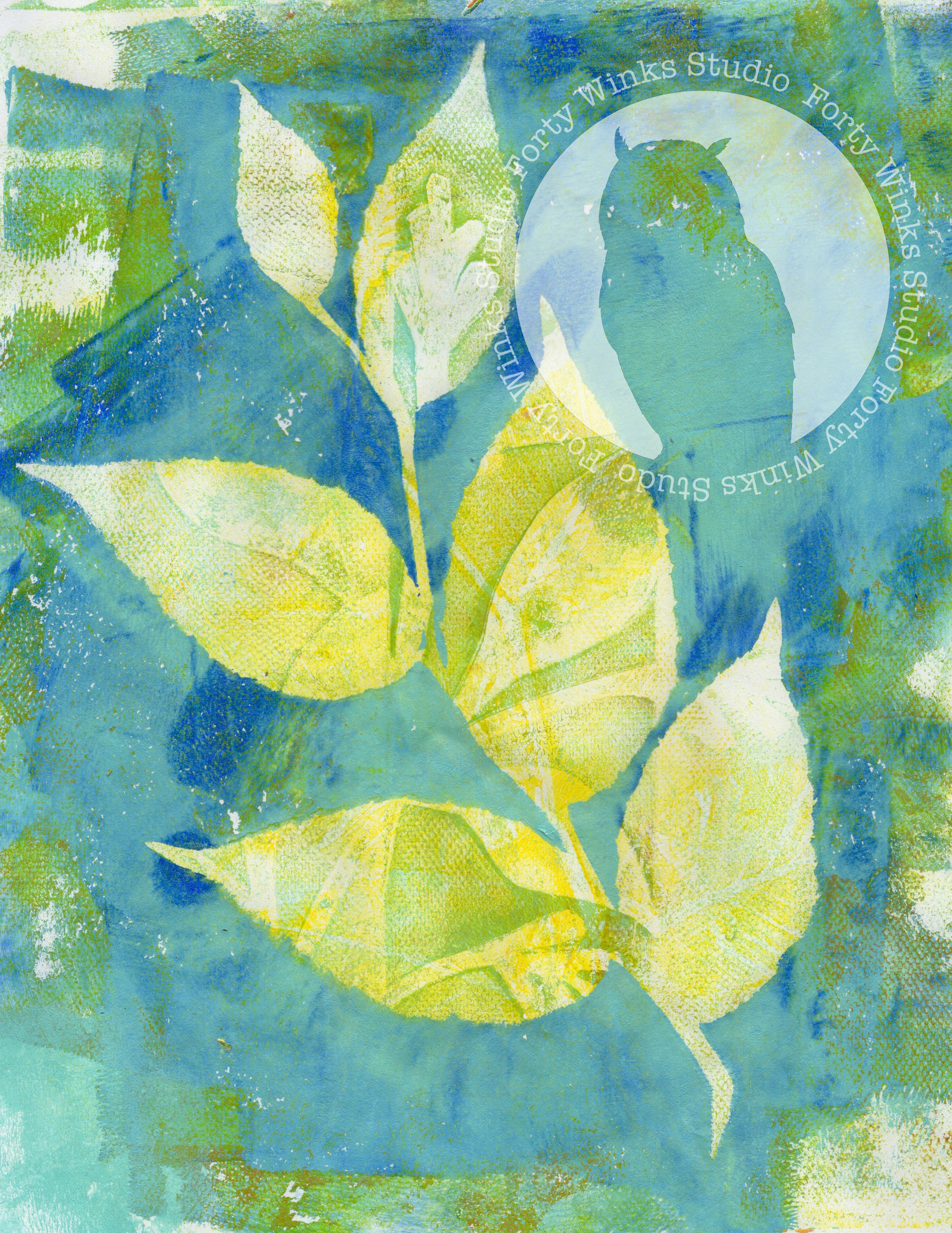 16 Digital Botanical Gelli Prints Journal Backgrounds Collage Papers - Etsy
