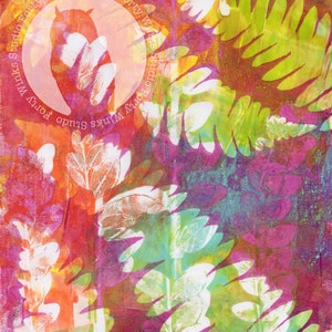 16 Digital Botanical Gelli Prints Journal Backgrounds Collage Papers Etsy