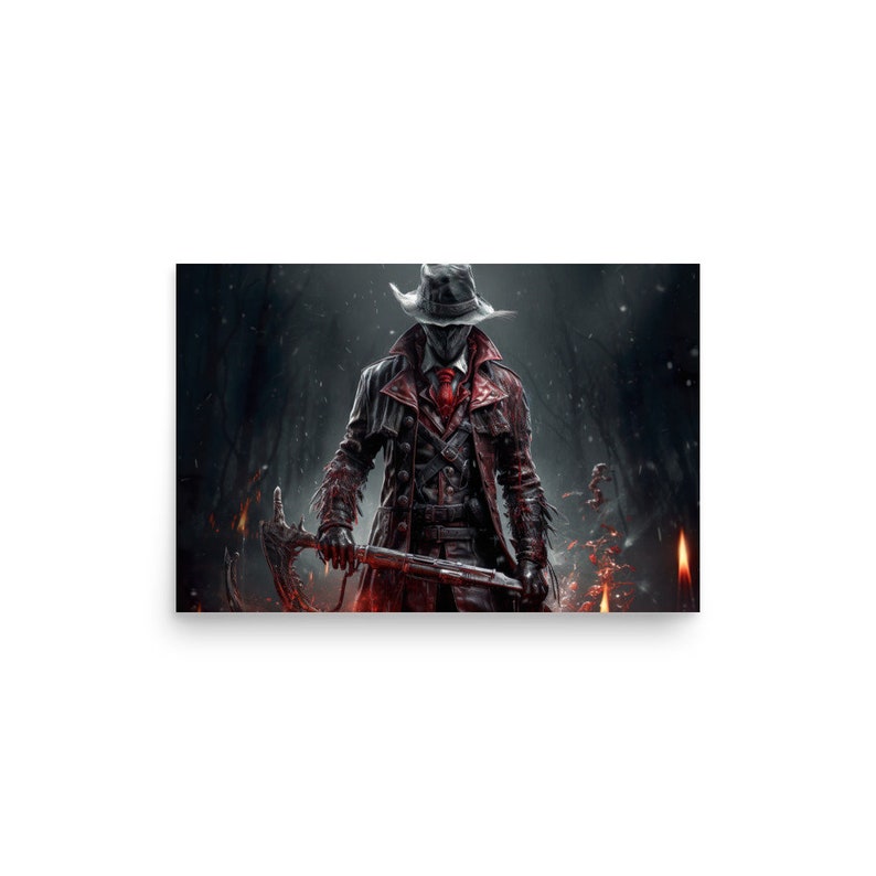 A Hunter Must Hunt Poster, Bloodborne Hunter Poster, Bloodborne Video ...