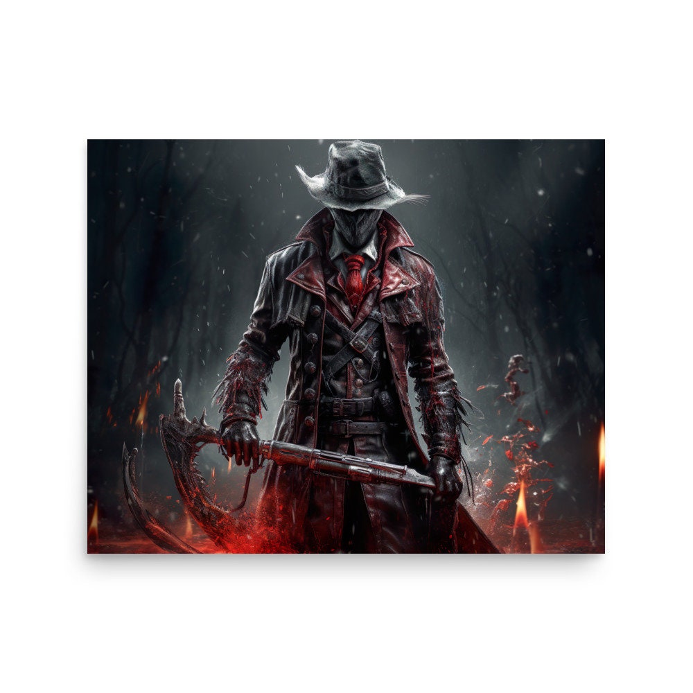 A Hunter Must Hunt Poster, Bloodborne Hunter Poster, Bloodborne Video Game Poster - Etsy