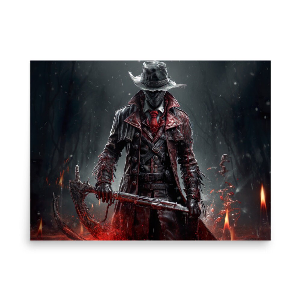 A Hunter Must Hunt Poster, Bloodborne Hunter Poster, Bloodborne Video ...