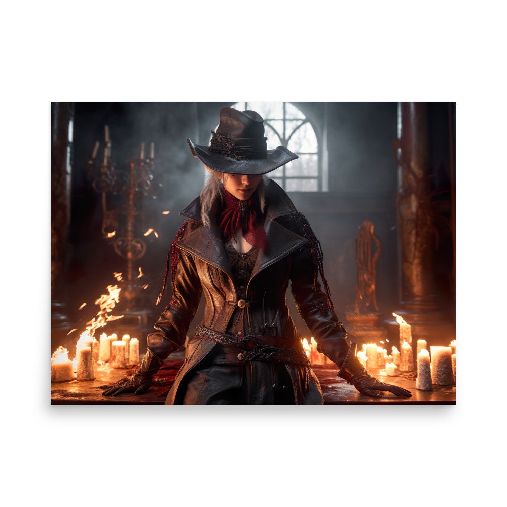Ladia Maria Sitting on an Altar Poster, Bloodborne Lady Maria Poster ...