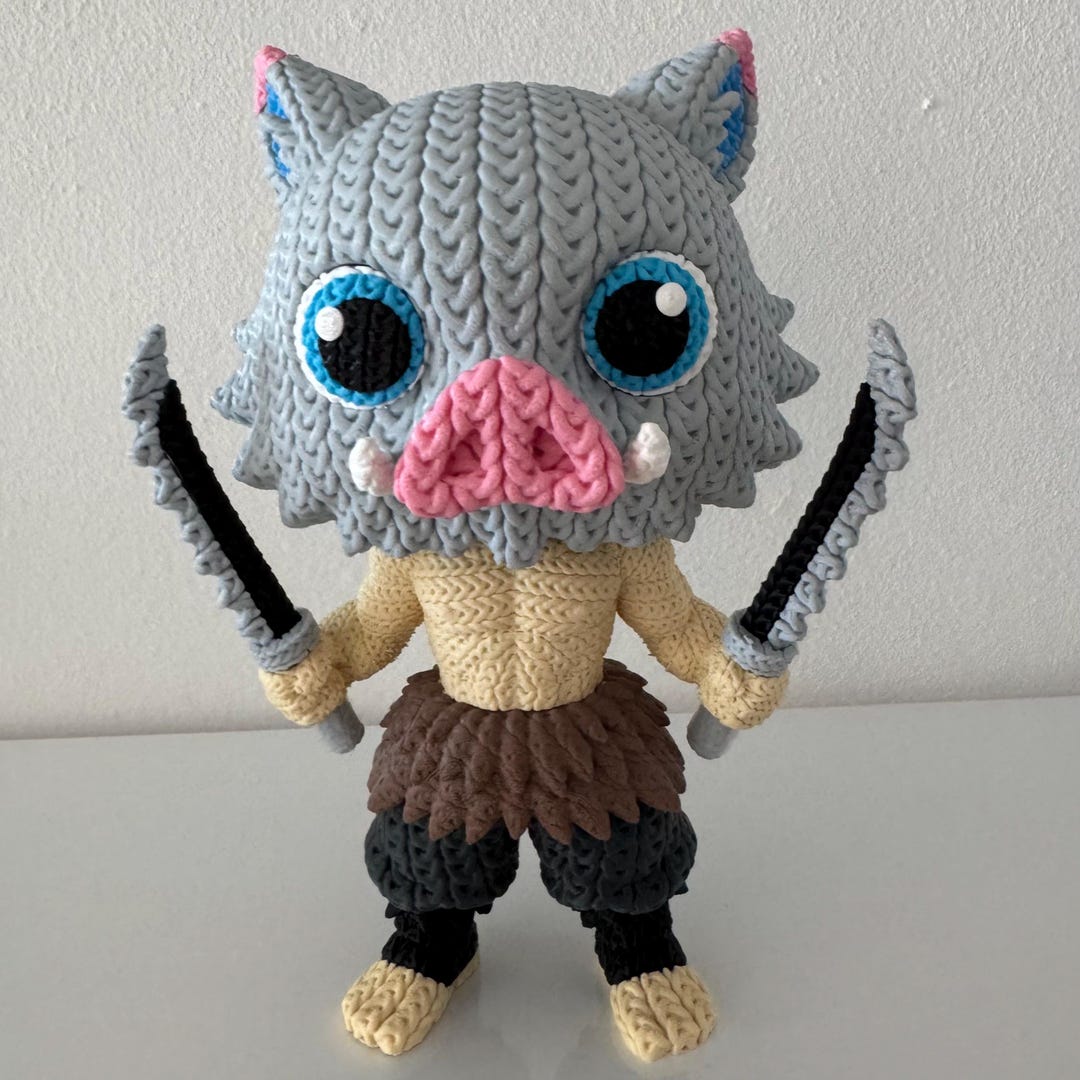 Inosuke – 3D Printed Knitted-style Figure - Etsy