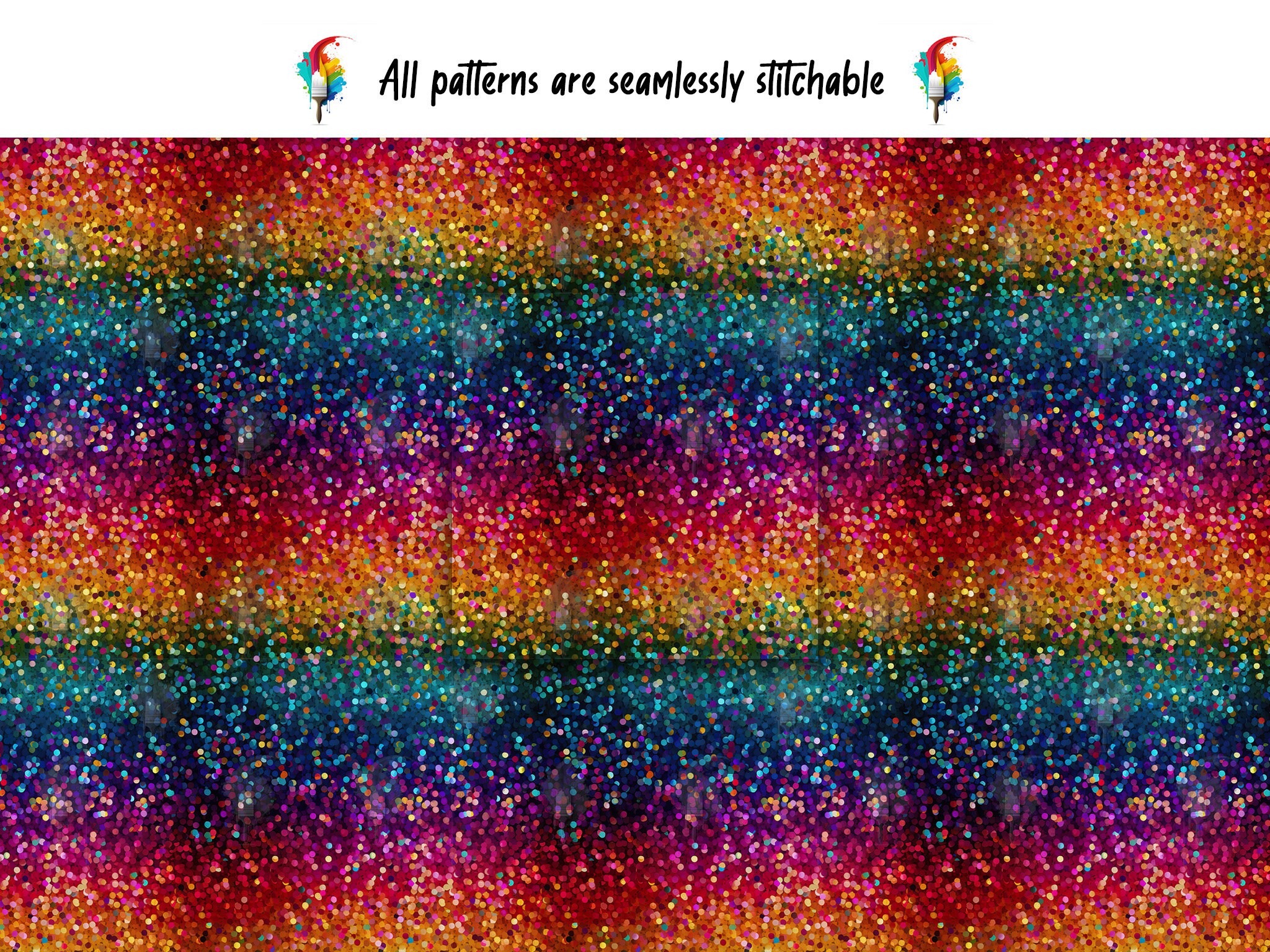 20 Rainbow Glitter Seamless Digital Papers, Rainbow Sparkle Paper ...