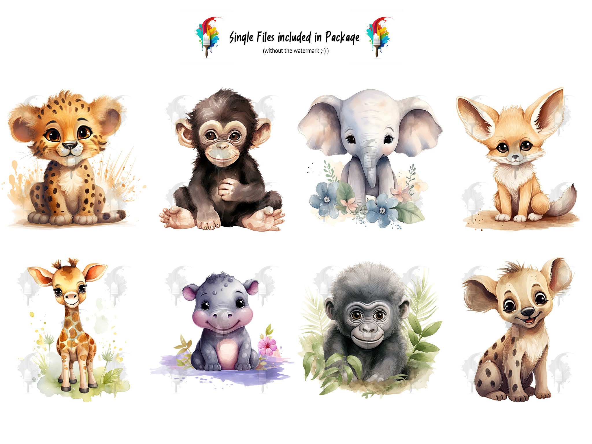 28 Baby Animals of Africa Clipart Bundle Baby Safari Animals - Etsy ...