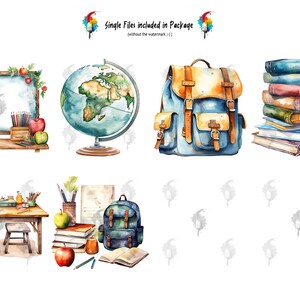 22 Back to School Cliparts Bundle, Teacher Graphics, School Graphics ...