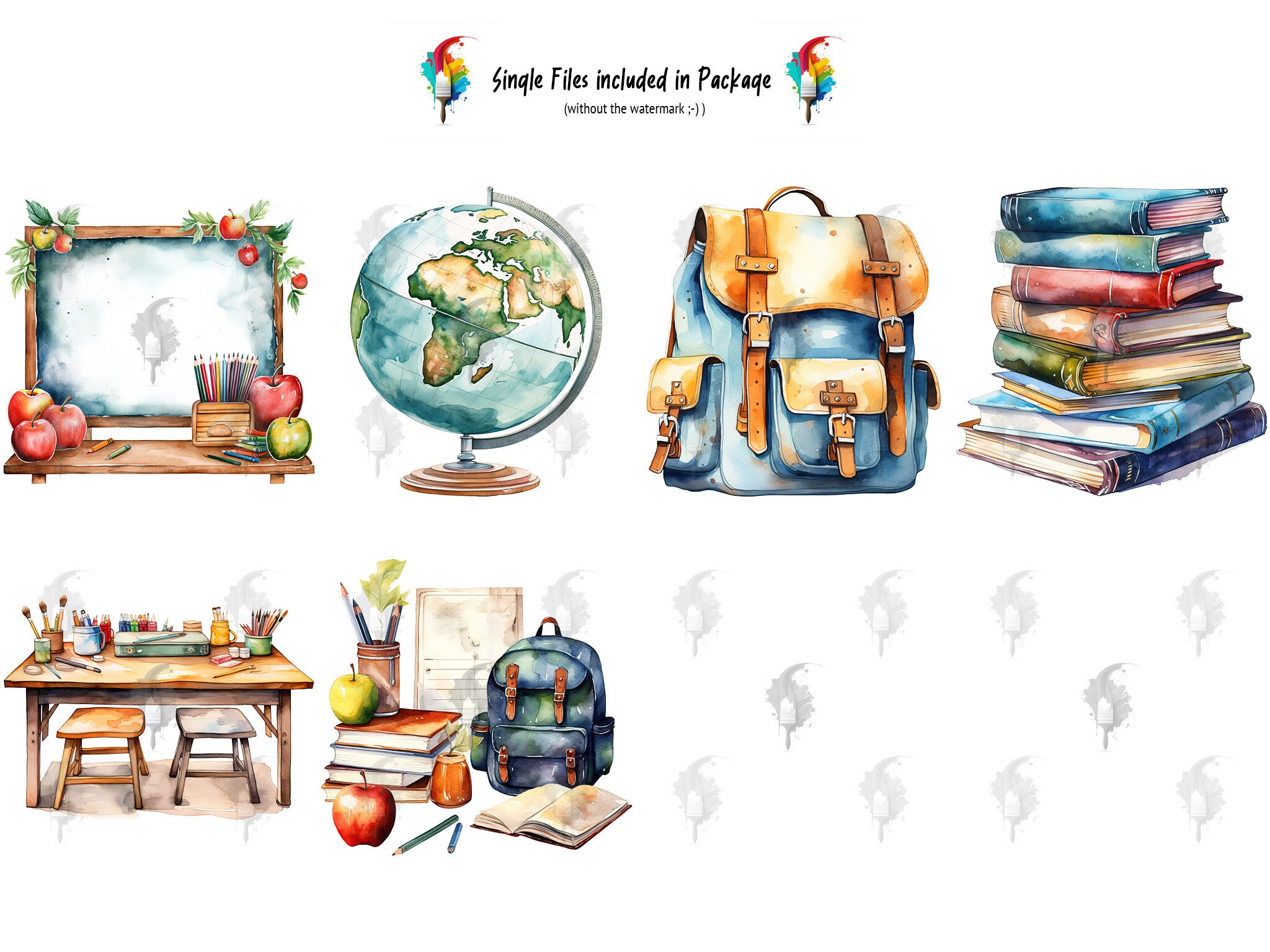 22 Back to School Cliparts Bundle Teacher Graphics School - Etsy