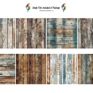 22 Seamless Weathered Wood Textures - Digital Backdrop Bundle - Digital ...