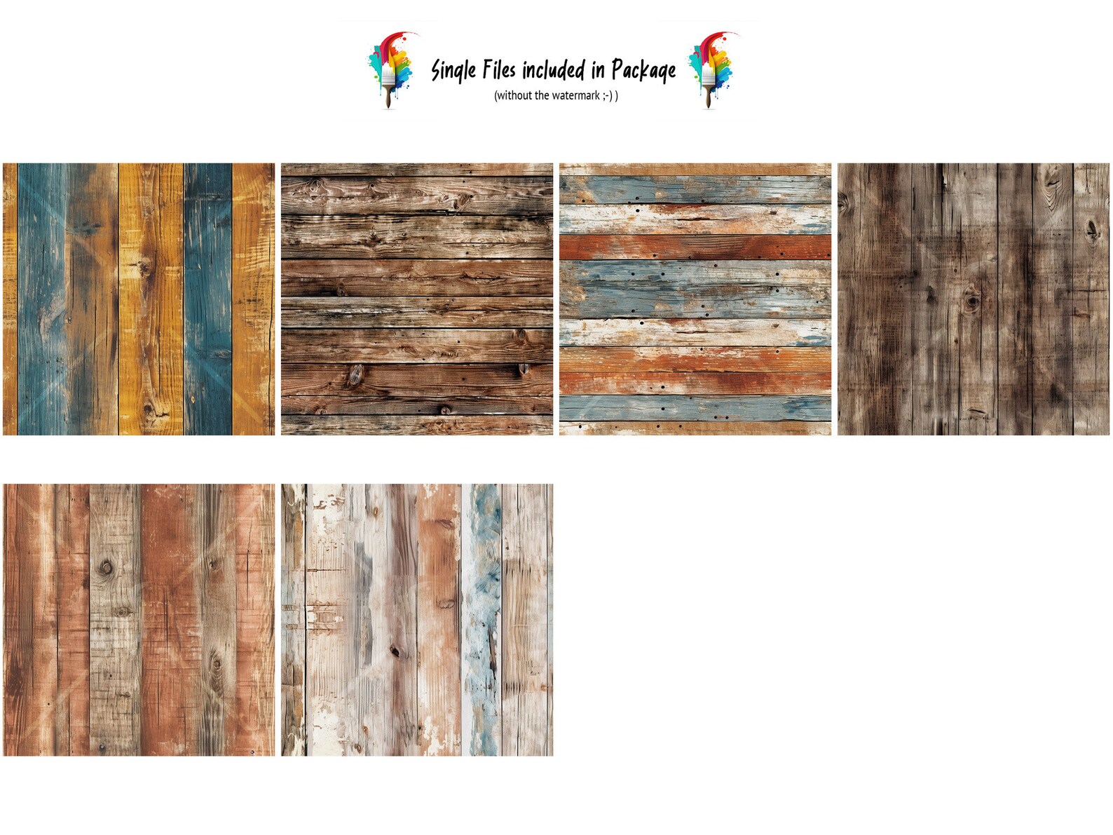 22 Seamless Weathered Wood Textures - Digital Backdrop Bundle - Digital ...