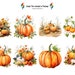 24 Watercolor Pumpkin Clipart Bundle, Fall Clipart, Autumn Graphics ...