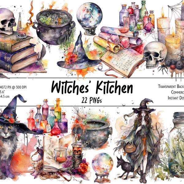 Witches Kitchen Clipart - Etsy