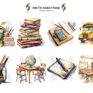 22 Back to School Cliparts Bundle, Teacher Graphics, School Graphics ...