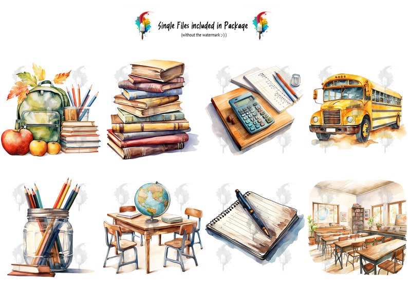 22 Back to School Cliparts Bundle Teacher Graphics School - Etsy