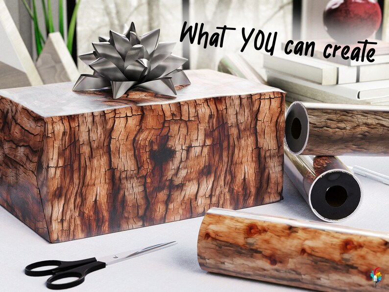 Seamless Tree Bark Textures Bundle, Natural Wood Texture Digital Paper ...