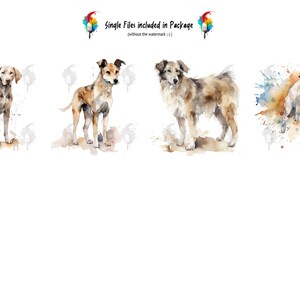 20 Watercolor Dog Cliparts, Watercolor Clipart Bundle, Dogs Clipart ...