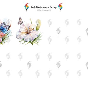Butterfly Clipart Bundle, Butterflies PNG Bundle, Floral Clipart ...