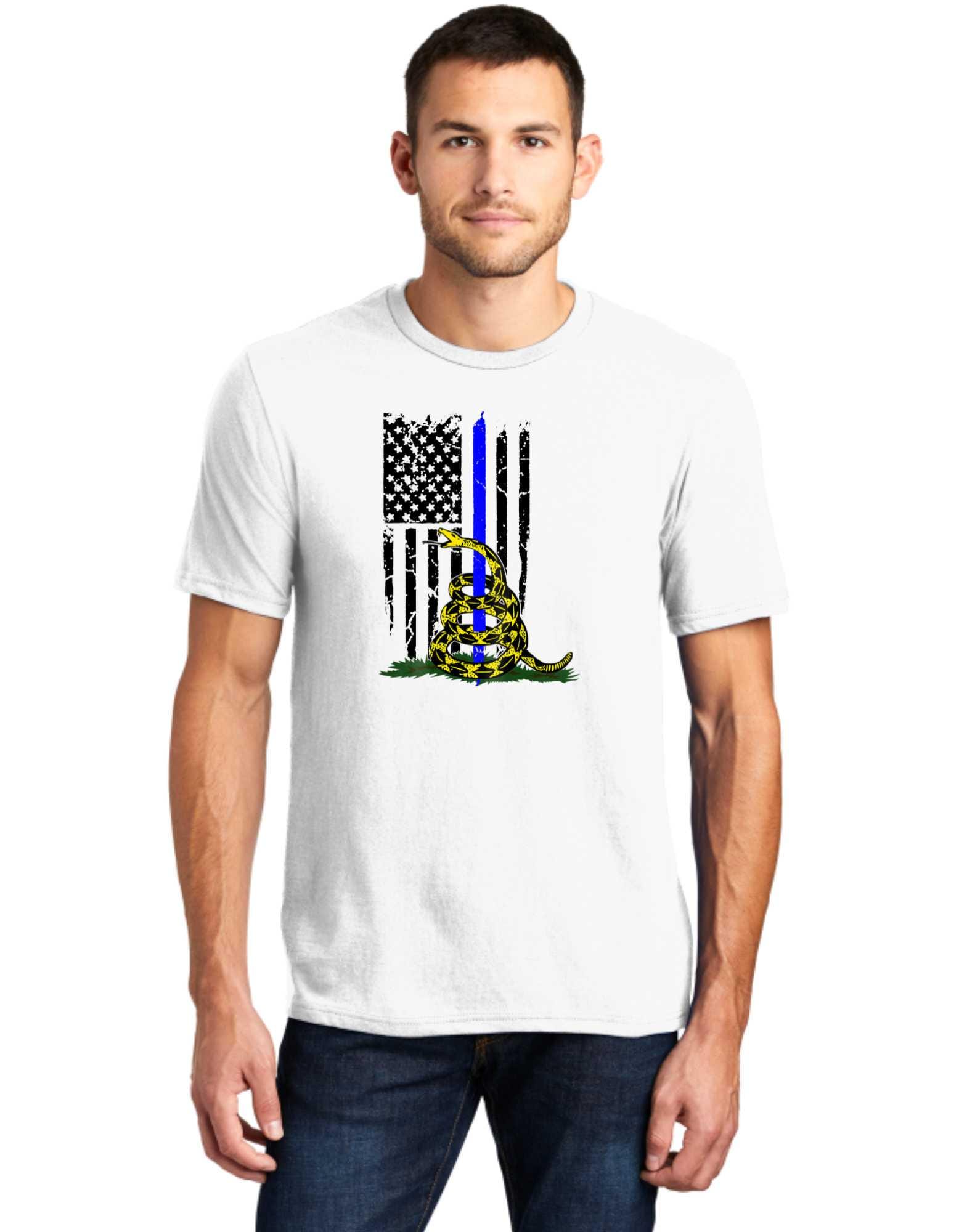 Don't Tread on Me Blue Line Flag - Etsy