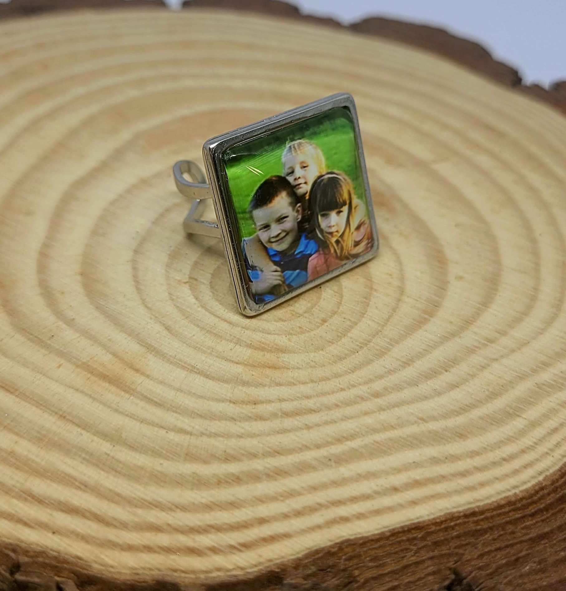 Anillo Personalizado, Sortija De Foto Personalizado, Joyería ...