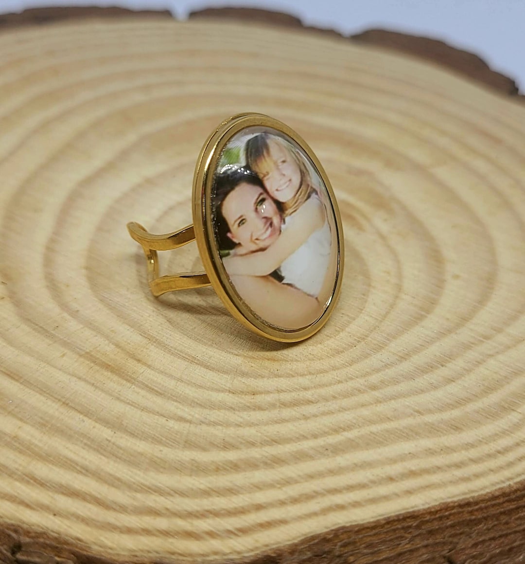 Anillo Personalizado, Sortija De Foto Personalizado, Joyería ...
