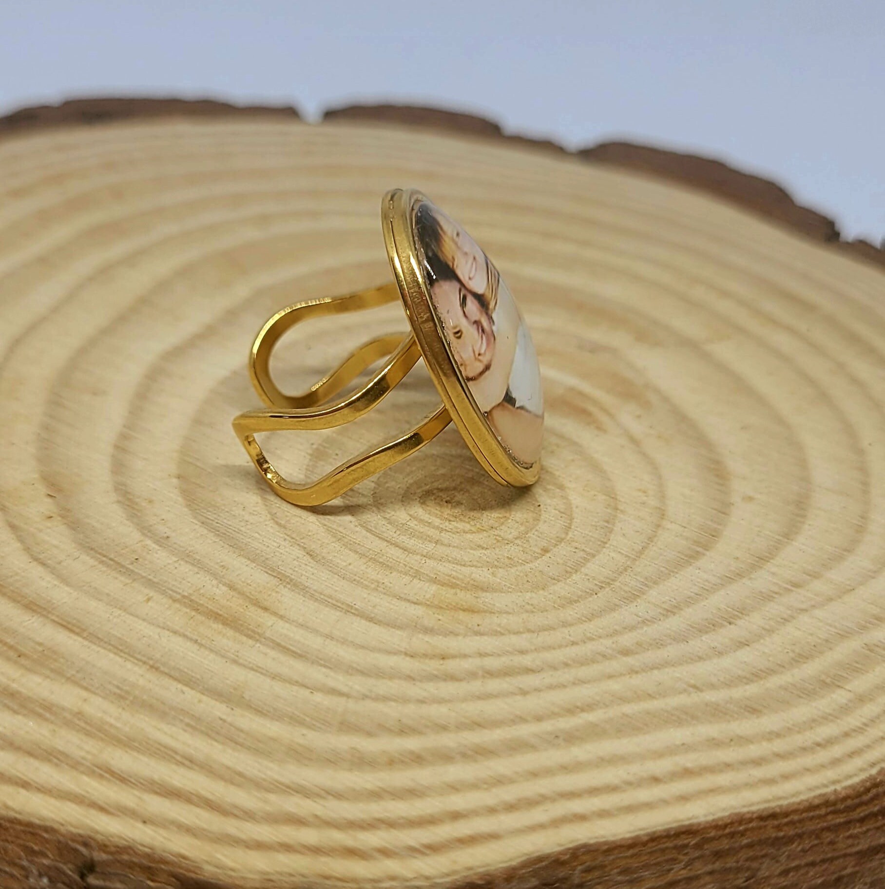 Anillo Personalizado, Sortija De Foto Personalizado, Joyería ...