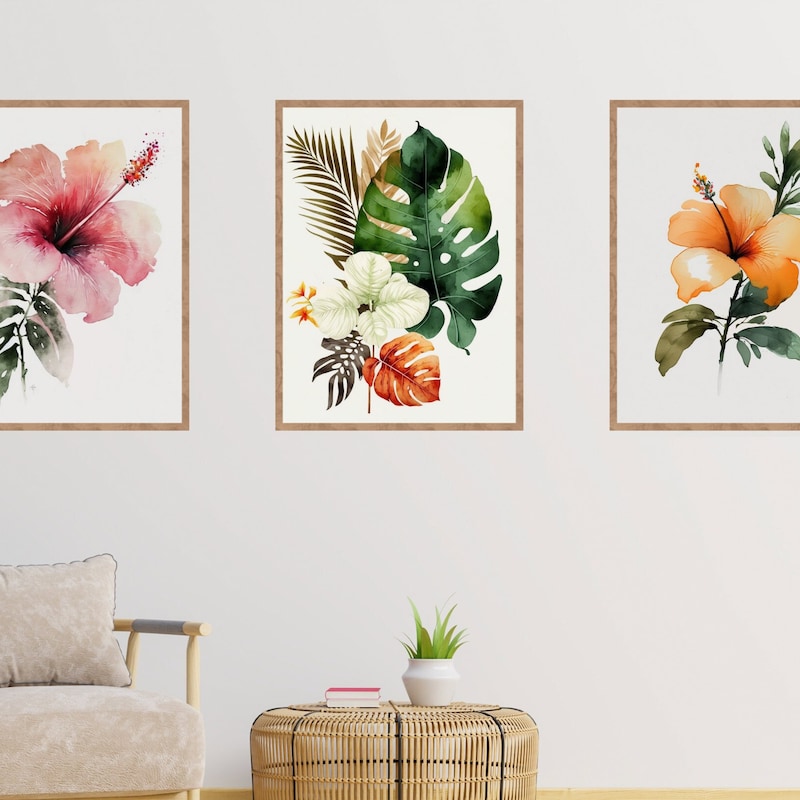 Tropical Flower Art - Etsy